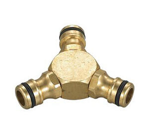 BRASS 3-WAY HOSE COUPLING